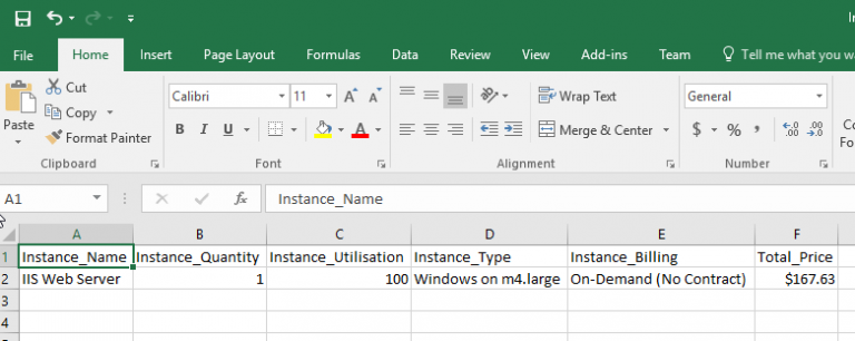 AWS Cost Calculator – Converting to CSV Format | Boofis Software